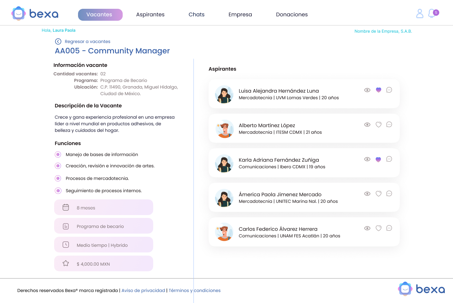 Recluta egresados con potencial para tu empresa… ¡fácil, con Bexa!